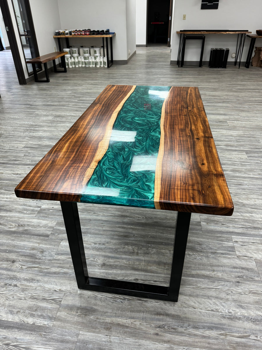 Handcrafted Curly Willow Acacia Epoxy Desk – Unique Wood Supply and ...